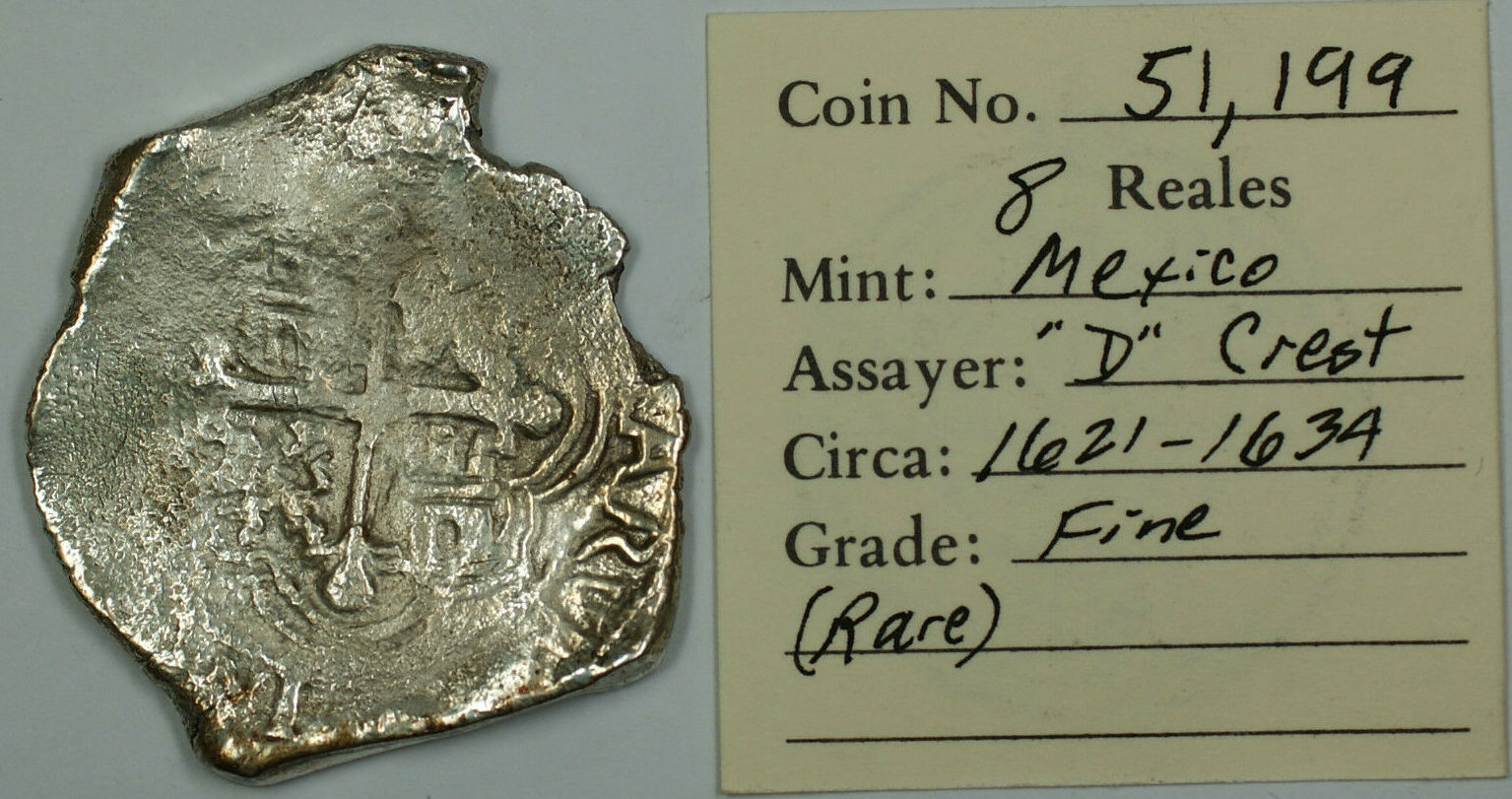Weltmünzen Circa 1621-1634 Mexico Silver 8 Reales Cob Coin D Crest ...