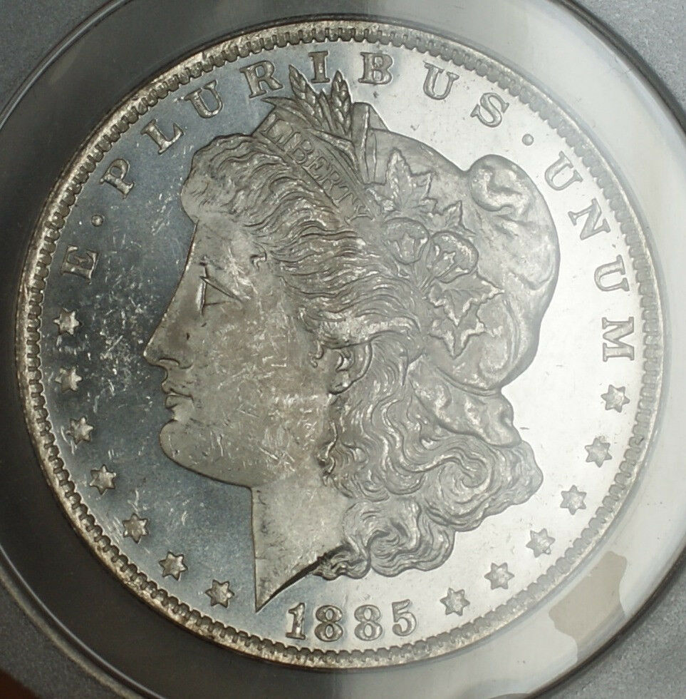 USA 1885-O Morgan Silver Dollar Coin $1 ANACS MS-63 PL Proof-Like | MA ...