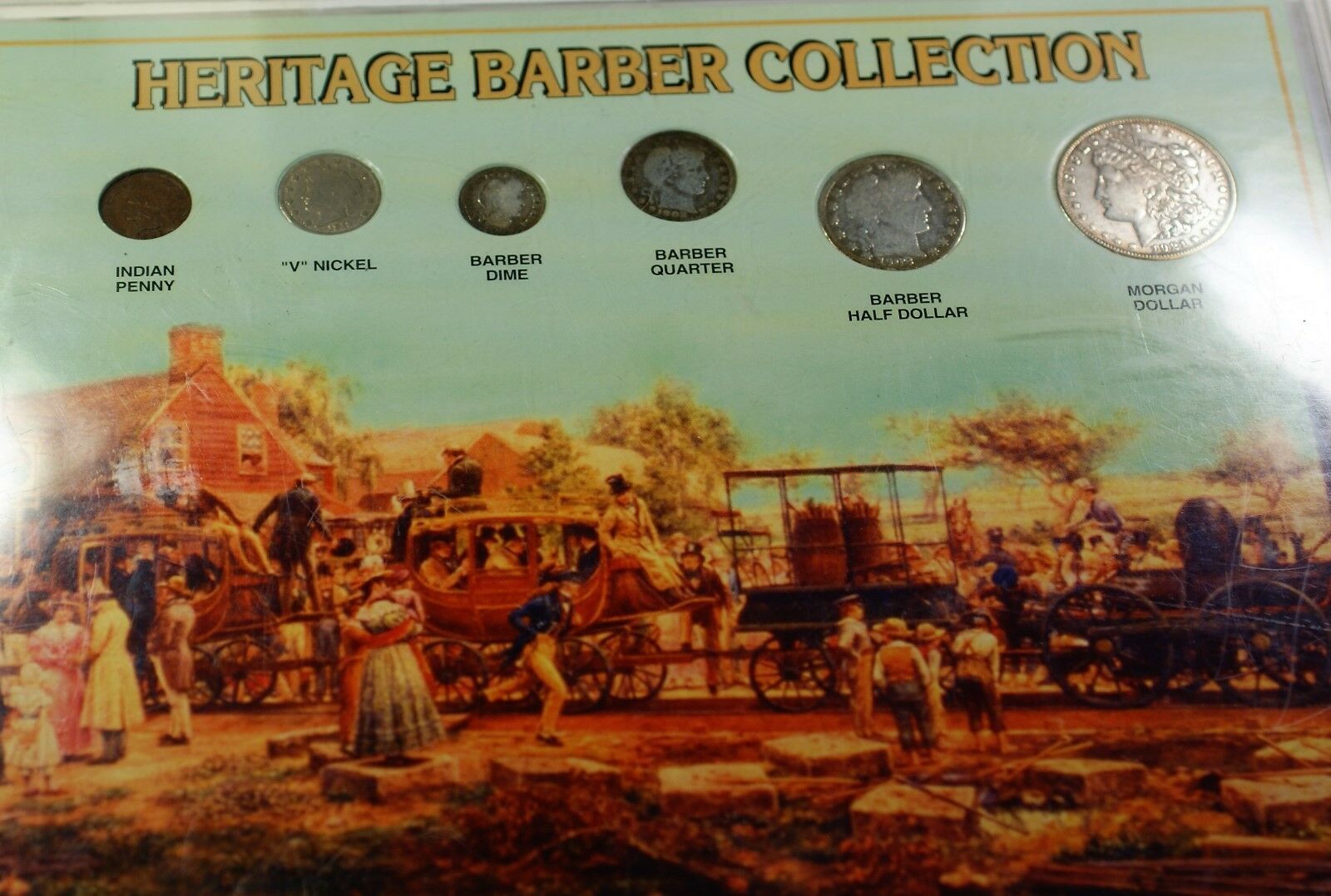 US CoinsCollections, Lots Heritage Barber 6 Coin Collection Morgan $1 4 ...