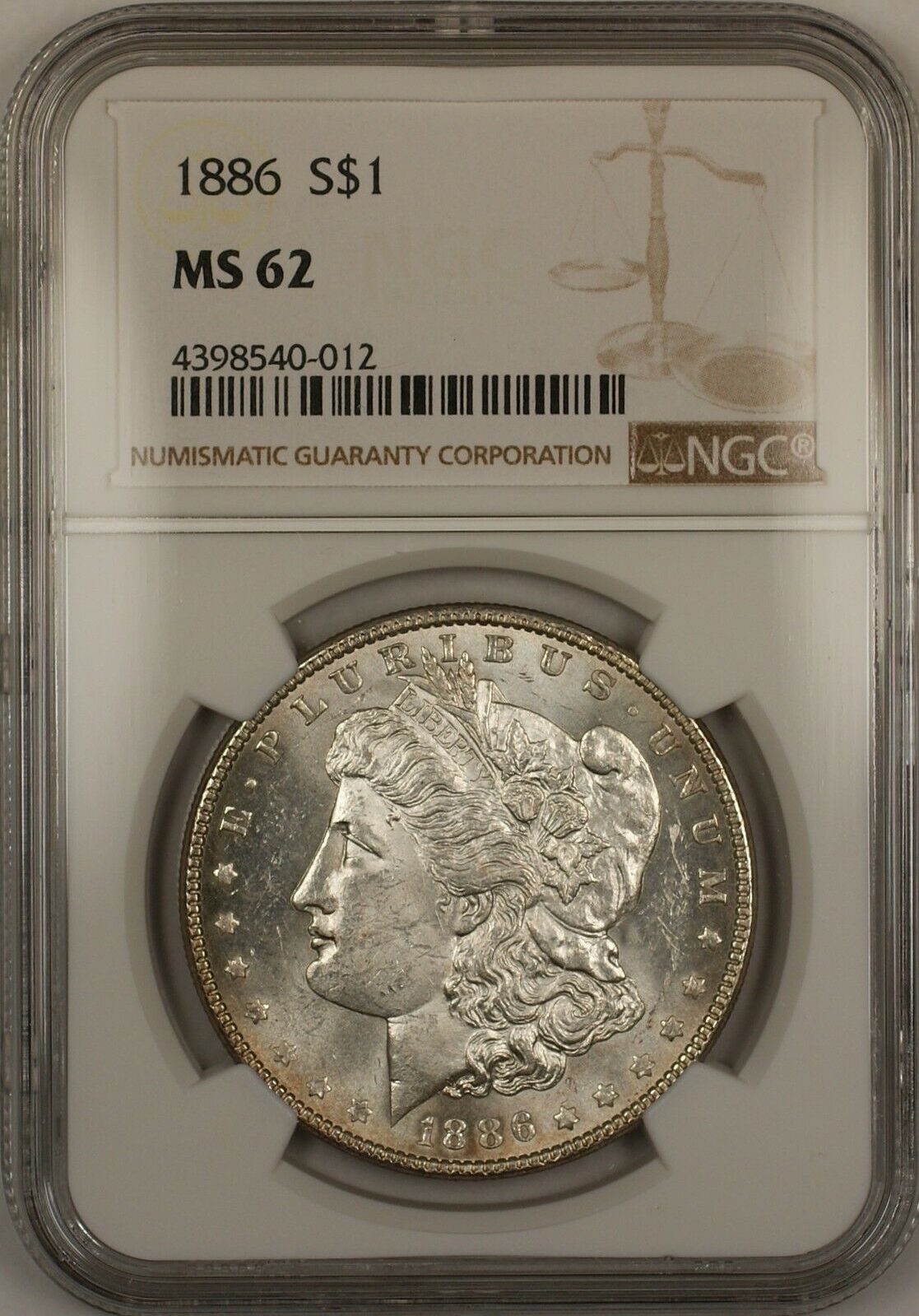 US CoinsDollarsMorgan (1878-1921) 1886 Morgan Silver Dollar $1 NGC MS ...