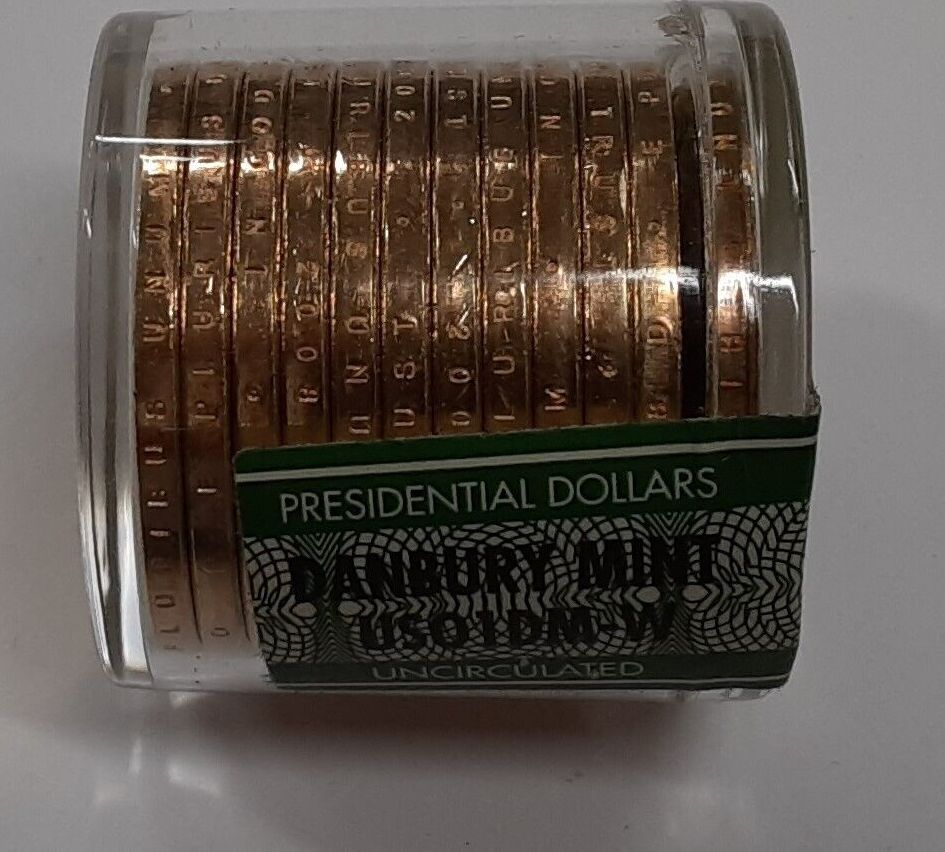 USA 2008-D M. Van Buren Presidential $1 - 12 BU Coins in Danbury Mint ...