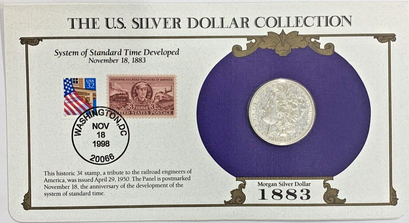 USA $1 Coin 1883 Morgan Silver Dollar Collection-Commemorative Stamp ...