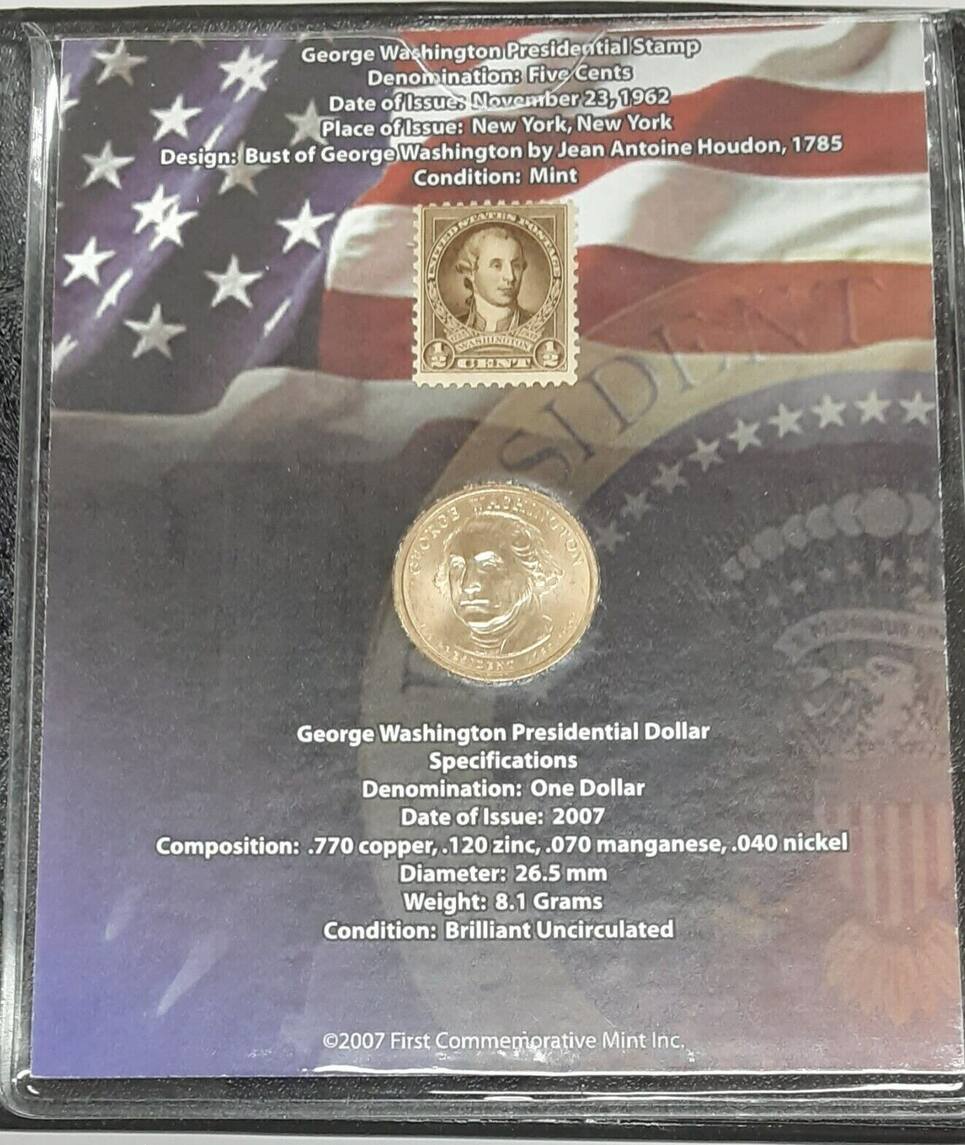 US CoinsDollarsPresidential (2007-Now) 2007 George Washington ...