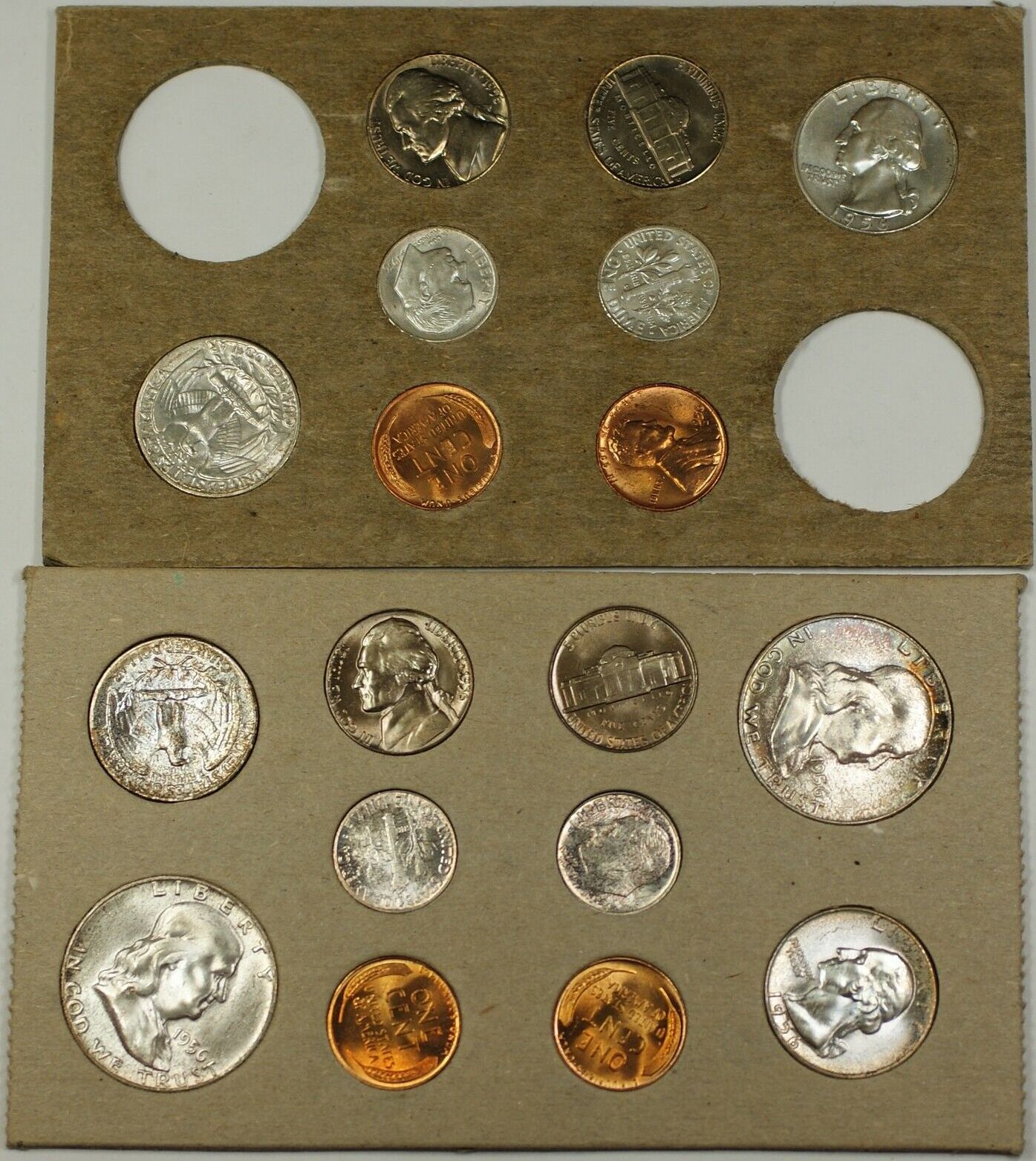 USA 1956 U.S. Complete Original Naturally Toned Double Mint Set 18 ...