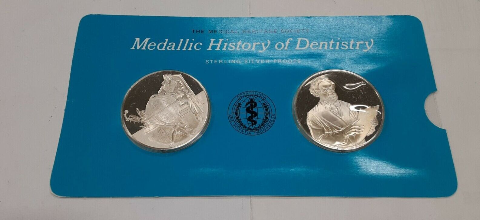 ExonumiaMedals History of Dentistry .925 Silver PF Medals Franklin Mint ...
