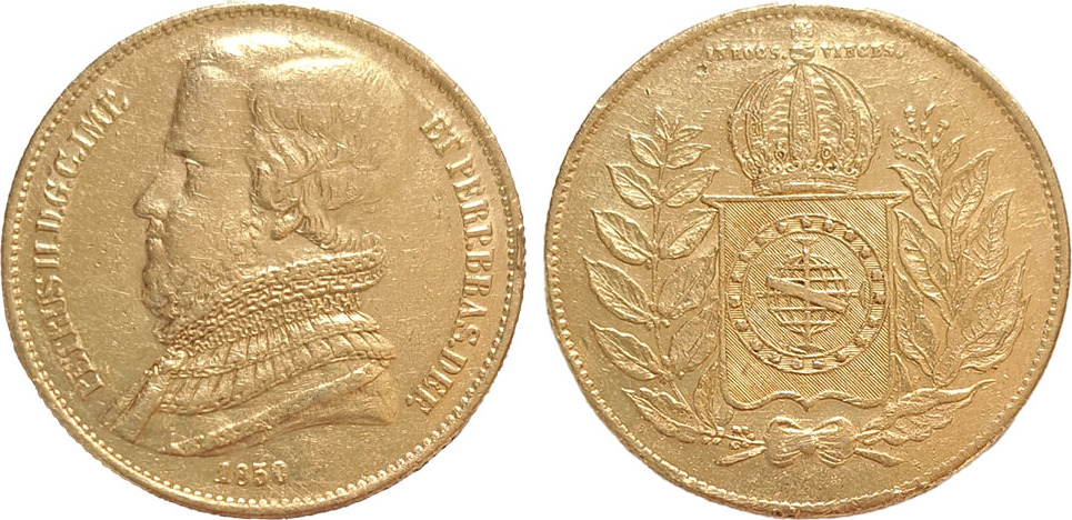 Brazil 20 000 reis Pedro II. 1850 very fine | MA-Shops