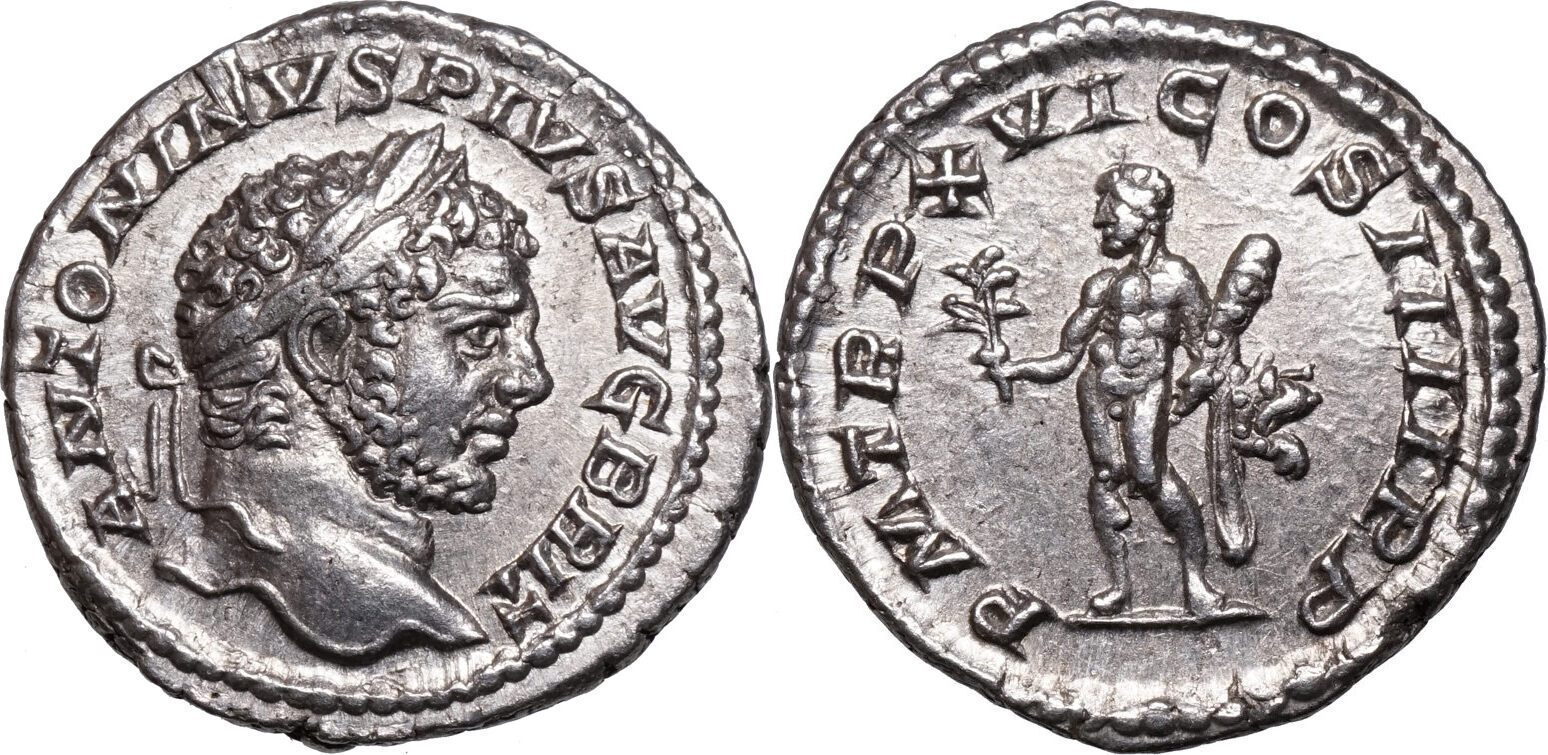 Caracalla (198-217) AR Denar Rom, HERCULES mit Keule, Ex. SALTON ...