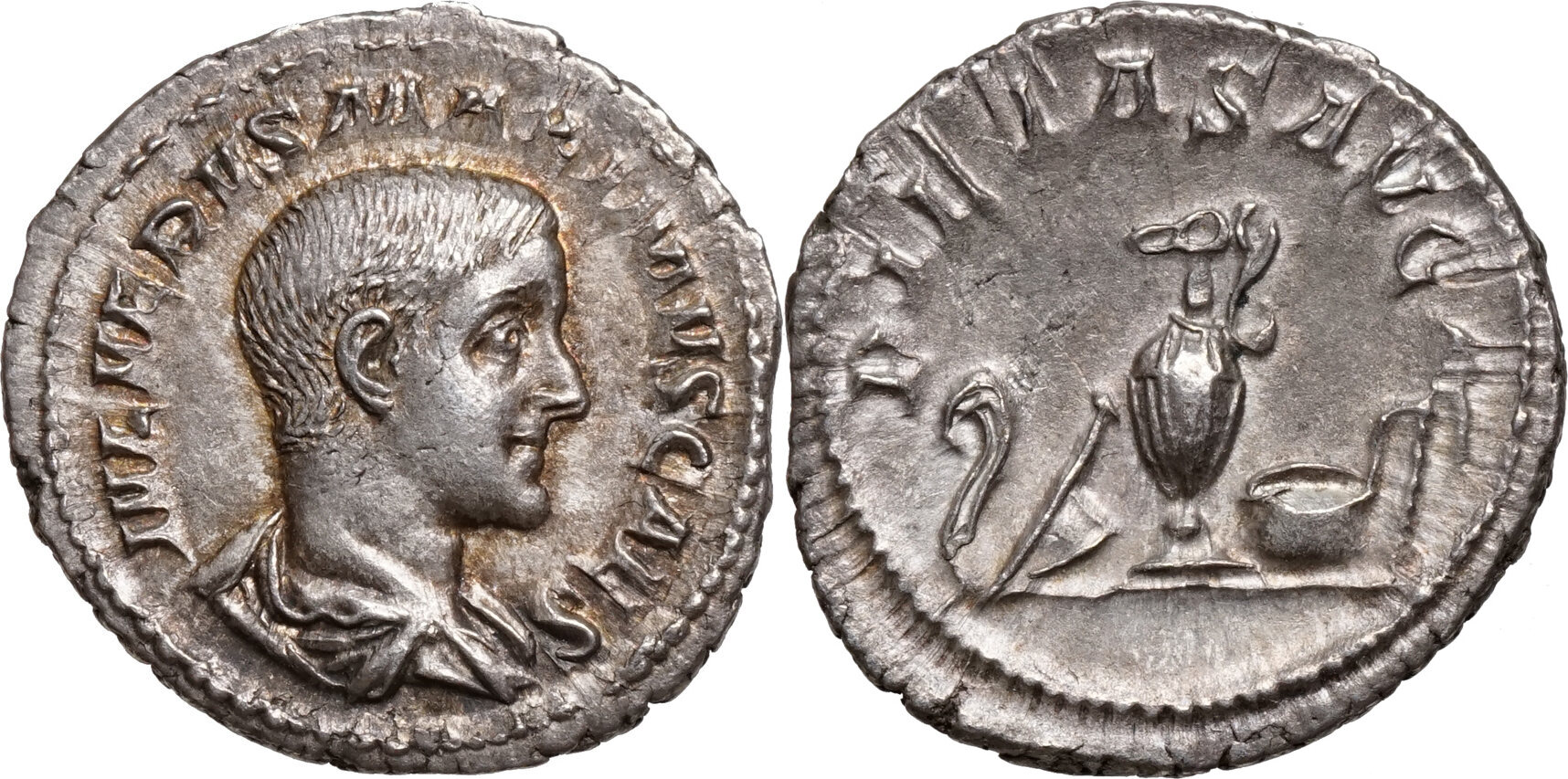Maximus (Caesar, 235/6-238) AR Denar Rom, Priestergeräte EF | MA-Shops