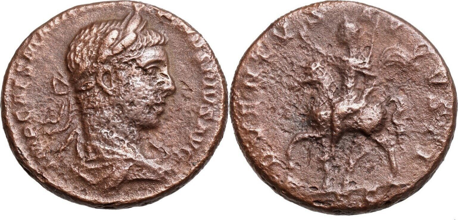 Elagabalus (218-222) Æ As Rom, KAISER auf Pferd. RARE! VF- | MA-Shops