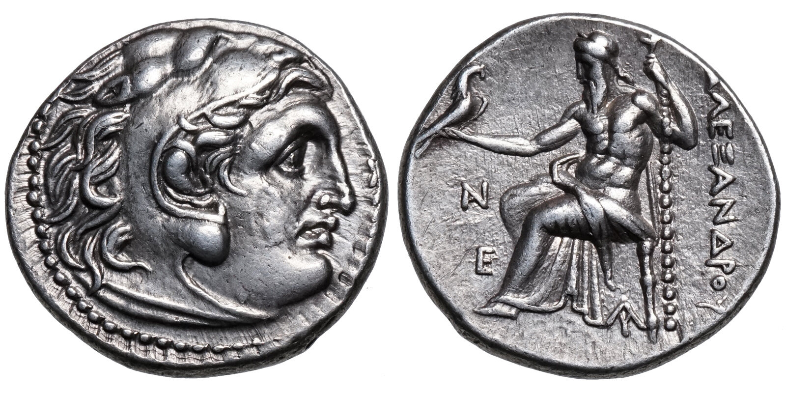 Alexander III. der Große (336-323 BCE) AR Drachme posthum, 301/0-300/ ...