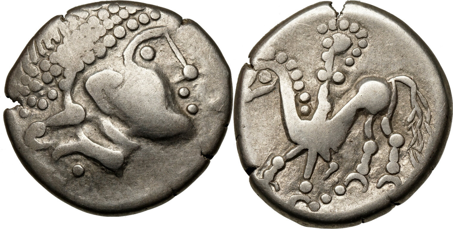 Ostkelten, "Velemer ohne Gesichtsrand" Tetradrachme (~2 Jh. v.u.Z.) VF ...