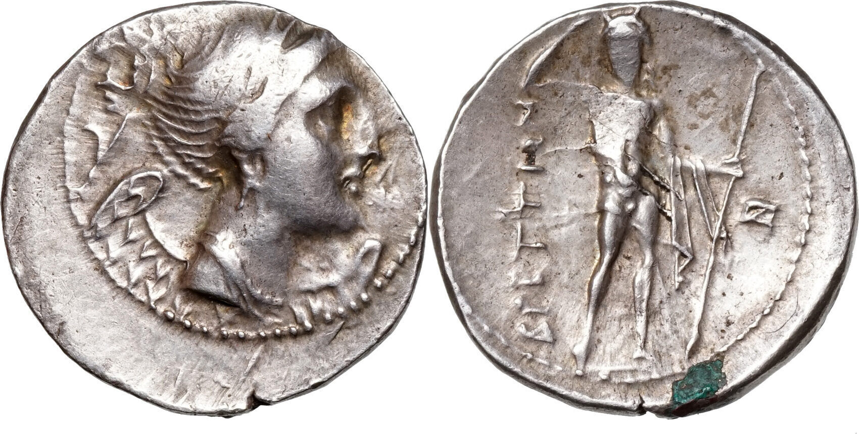 Bruttium, BRETTII, 2ter Punischer Krieg! AR Drachme (~216-214 BCE) Nike ...