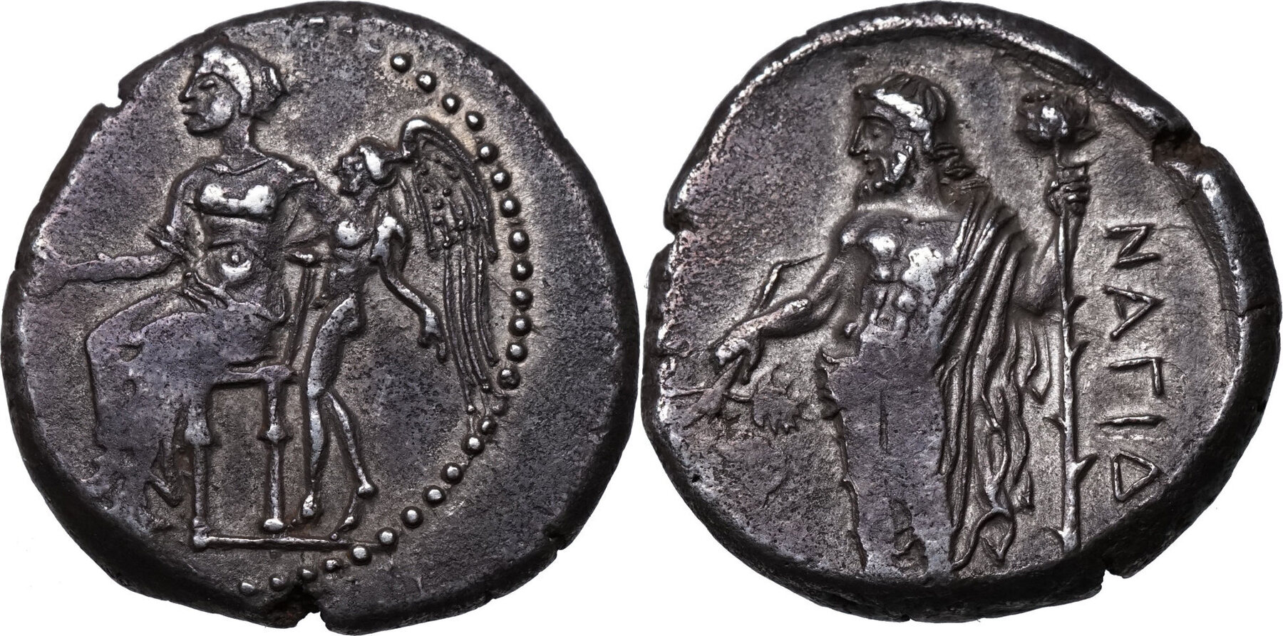 Kilikien. NAGIDOS (~375/370 BCE) AR Stater Aphrodite, Eros / Dionysos ...
