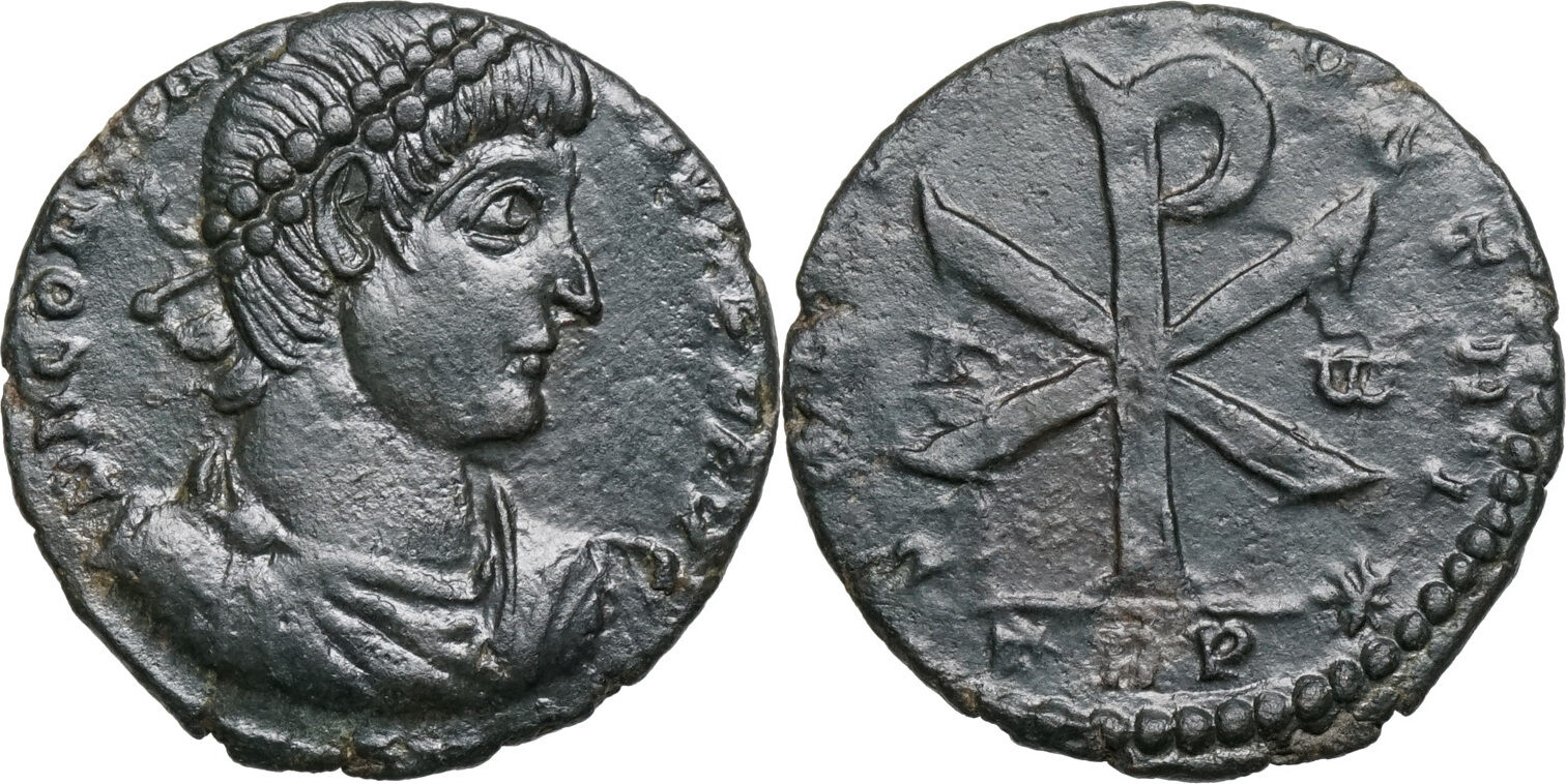Aufstand des POEMENIUS, Trier AE Maiorina Constantius II. (337-361 ...