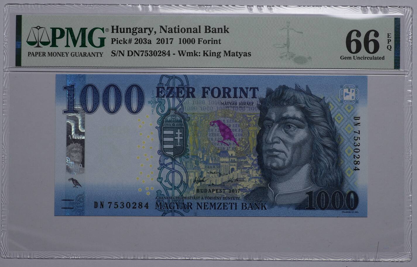 Hungary 1000 Forint 2017 PMG 66 EPQ | MA-Shops