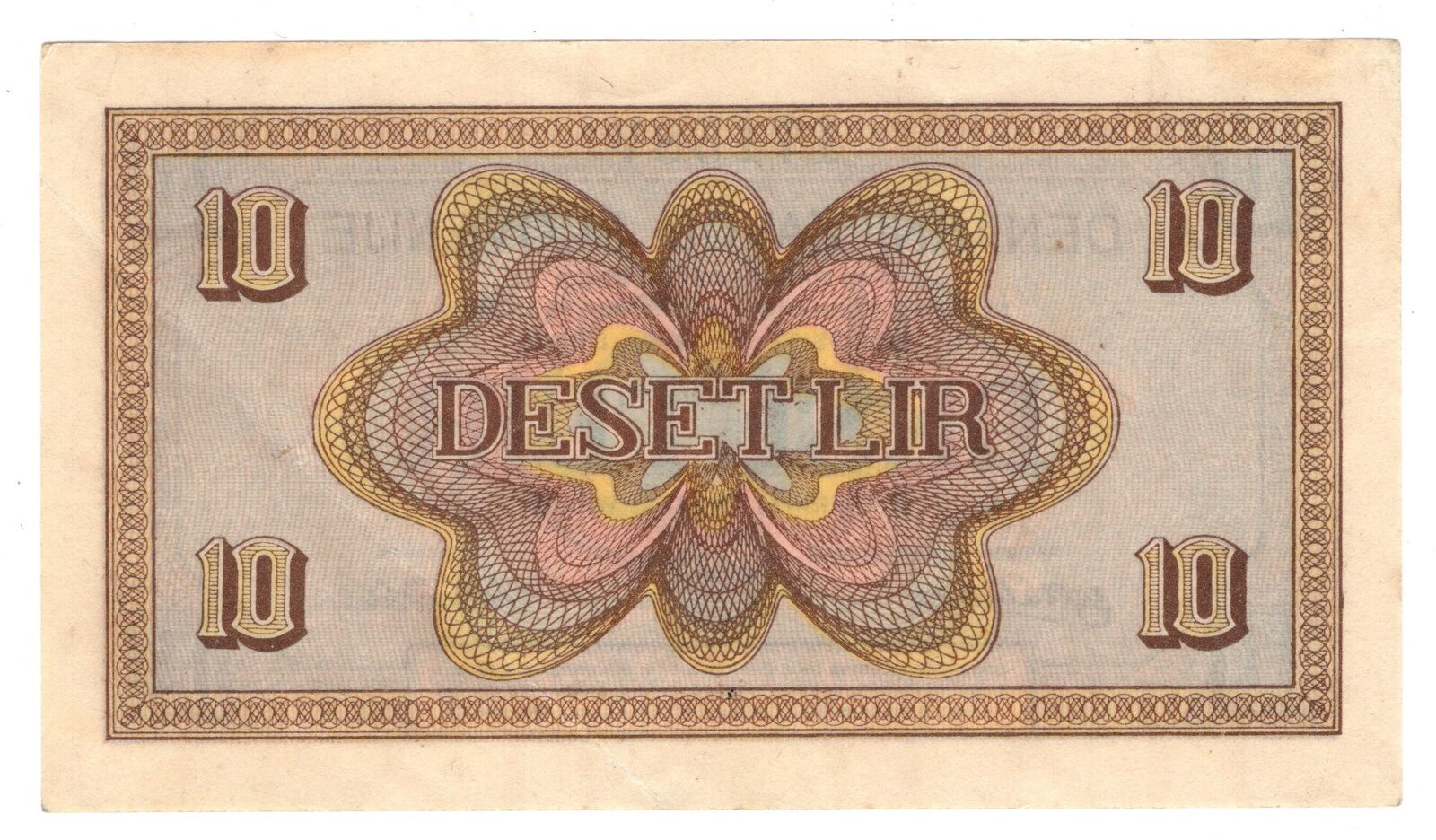 Yugoslavia 10 Lir 1944 XF+ | MA-Shops