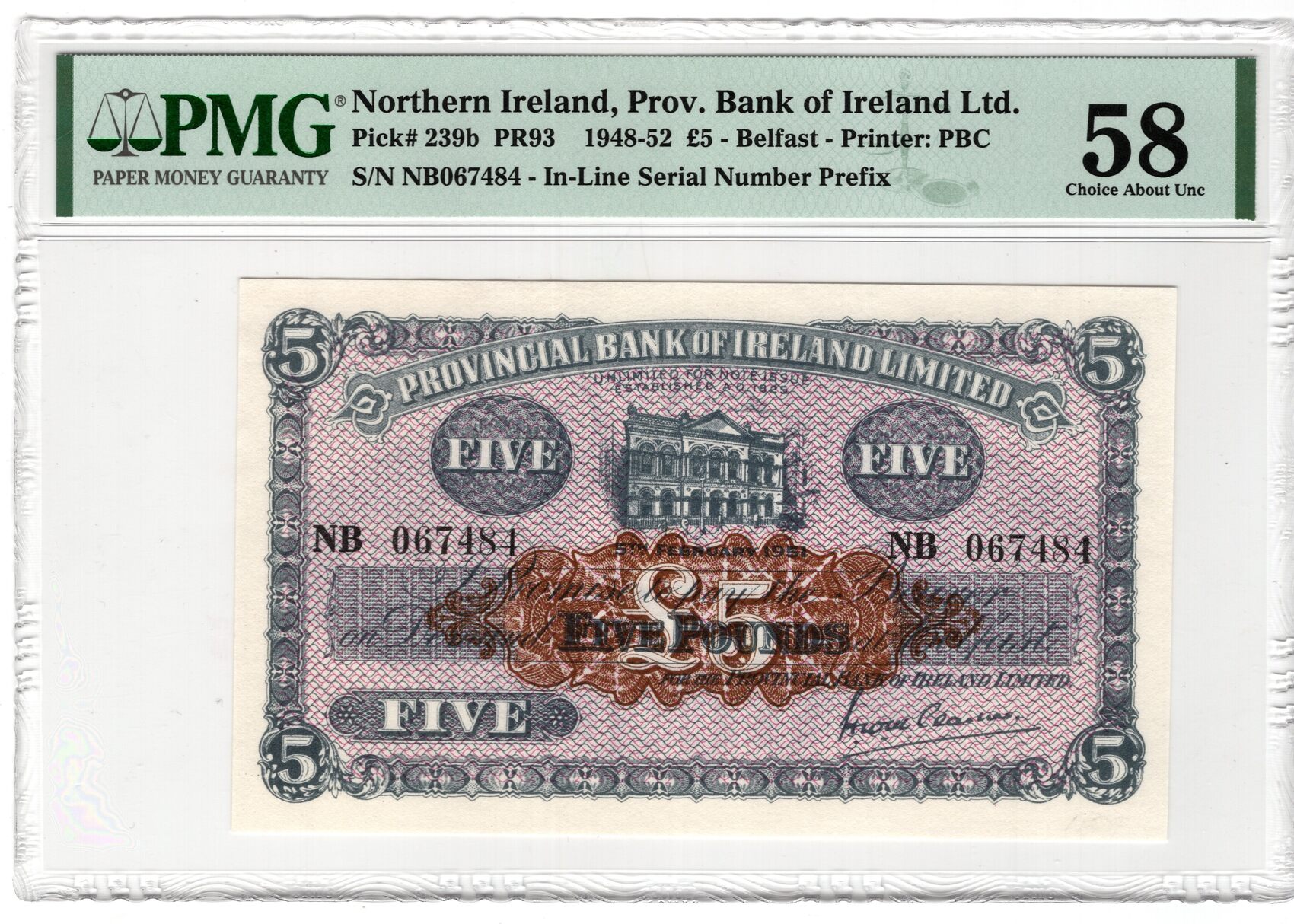 Northern Ireland 50 Pounds 1948-52 PMG 58 | MA-Shops