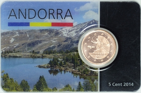 ANDORRA 2014 5 Cent in einer Coincard STG | MA-Shops