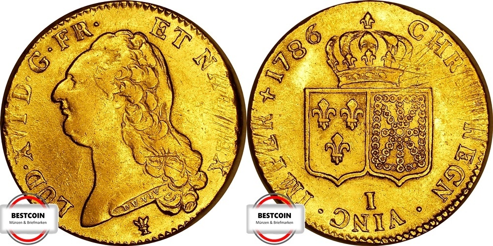 FRANKREICH 2 Louis d`Or 1786 I Limoges KM 592.7 - Louis XVI. AU | MA-Shops