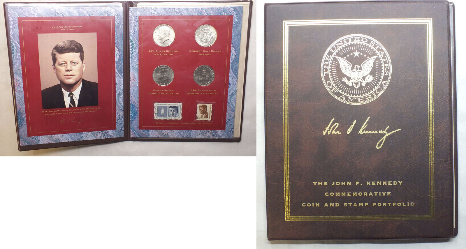 USA John F Kennedy 1967 - 1994 Coin & Stamp Portfolio JFK United States ...