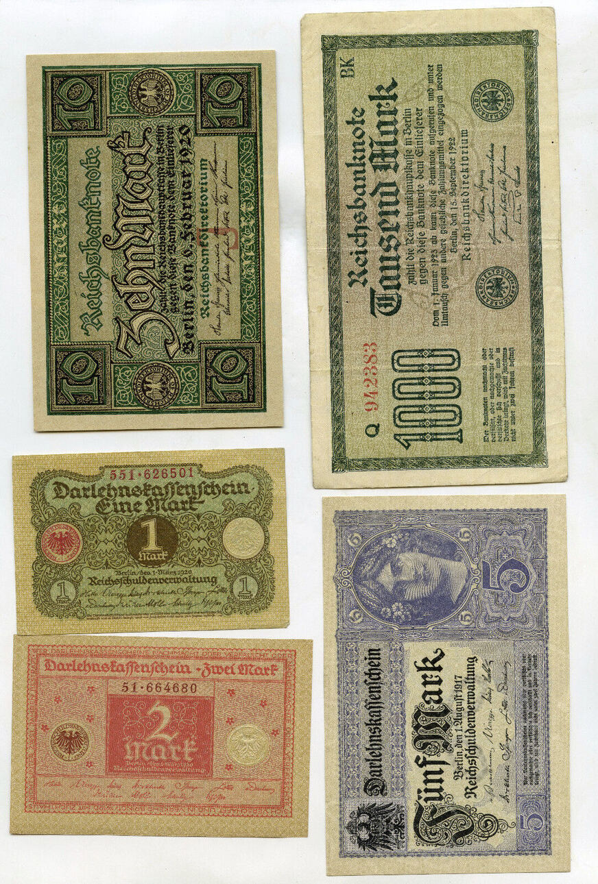 Banknoten Germany Currency Lot of (32) Notes Paper Money 1920s ...