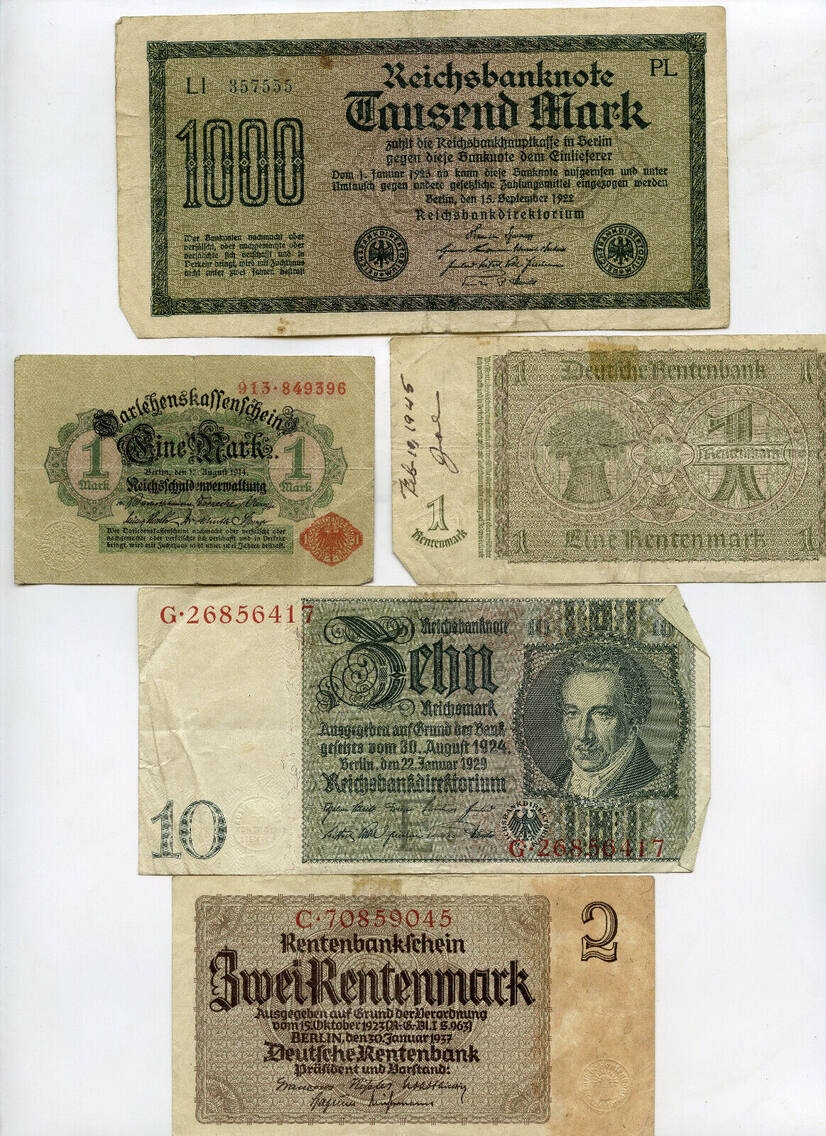 Banknoten Germany Currency Lot of (32) Notes Paper Money 1920s ...