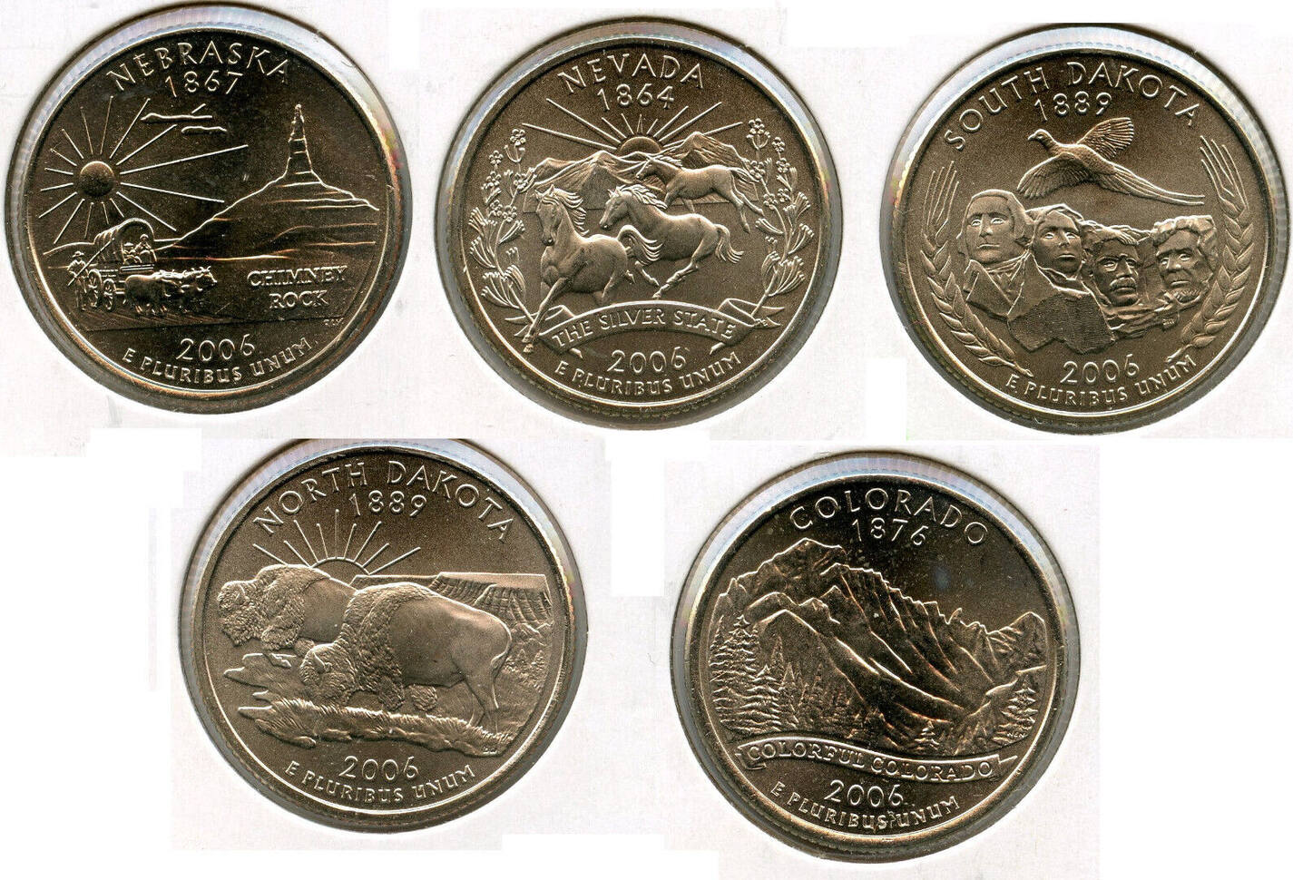 USA Quarter 2006 State 5-Coin Set - Philadelphia Mint - Statehood ...