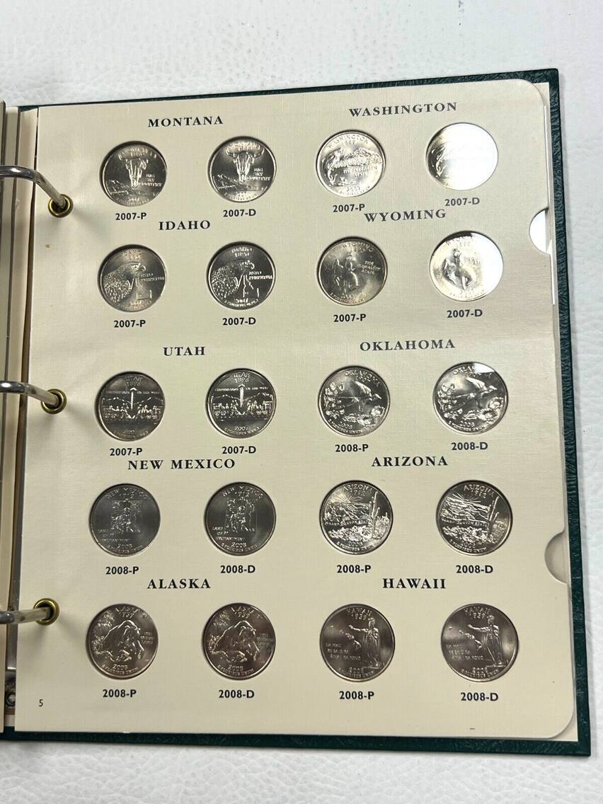 USA Quarter Fifty State Commemorative 1999-2008 Complete Coin Set ...