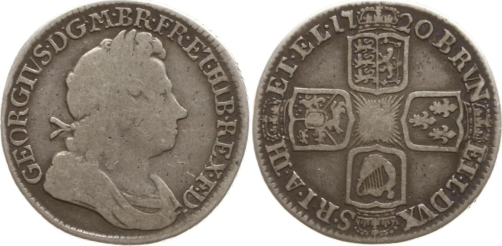 Großbritannien Shilling 1720 George I., 1714 - 1727 F / F-VF | MA-Shops