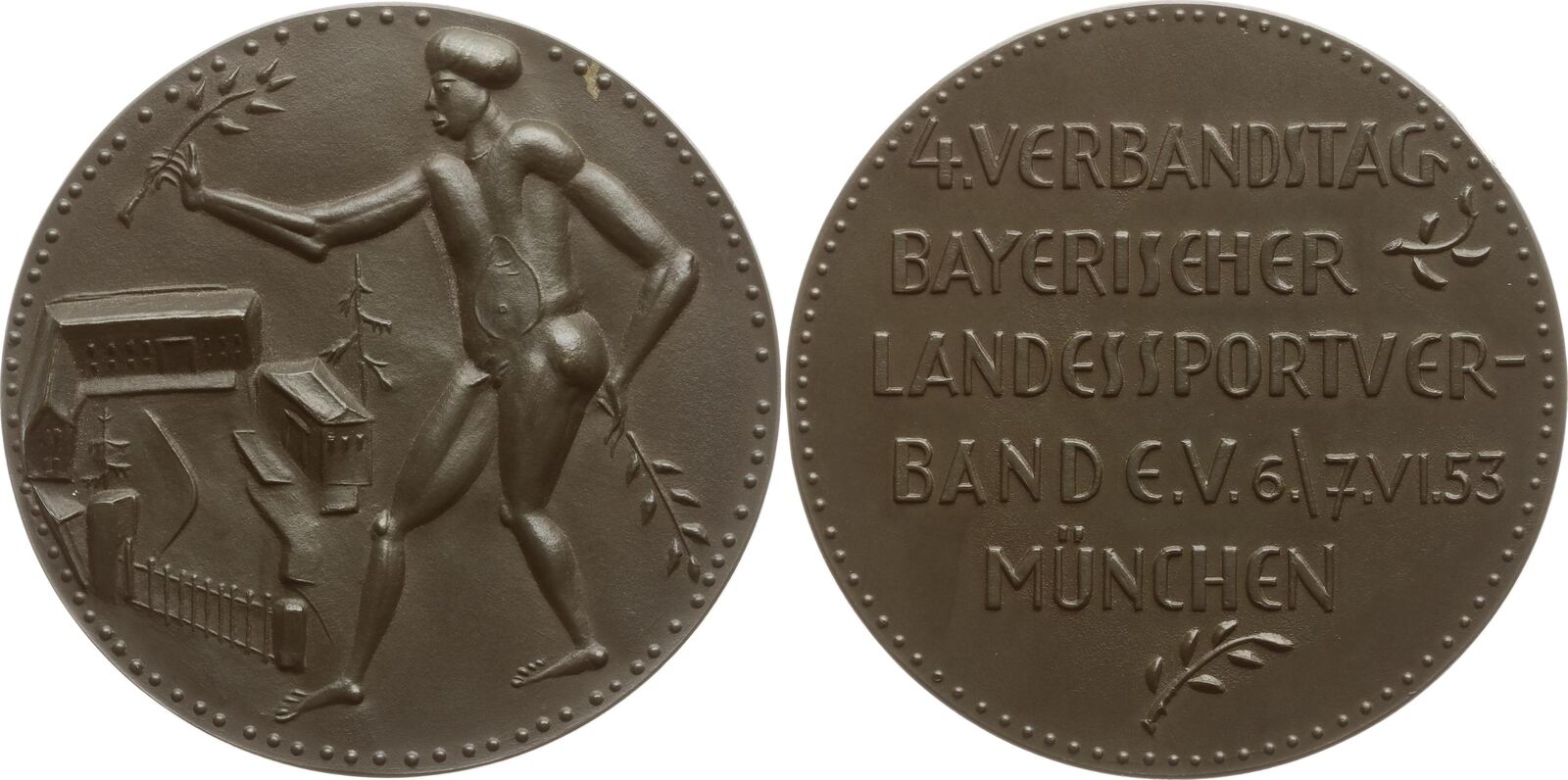 München, Stadt Große Bronzemedaille 1958 Kunstmedaille, v. Karl Knappe ...