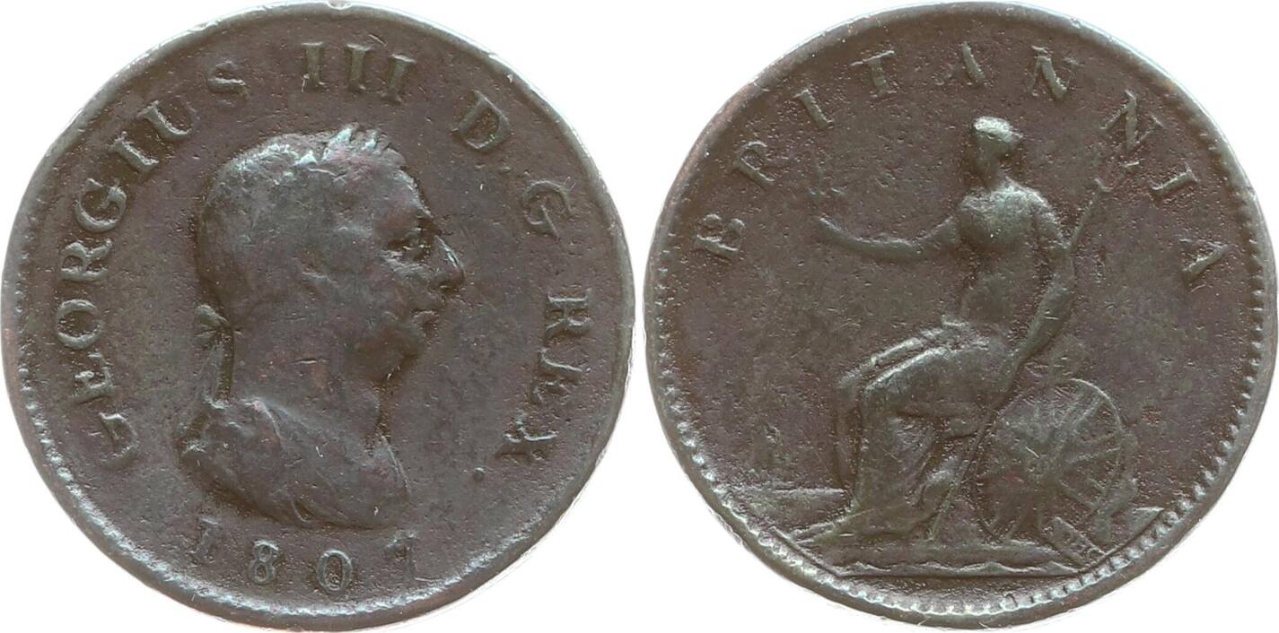 Großbritannien Farthing 1807 George III., 1760 - 1820 F-VF | MA-Shops