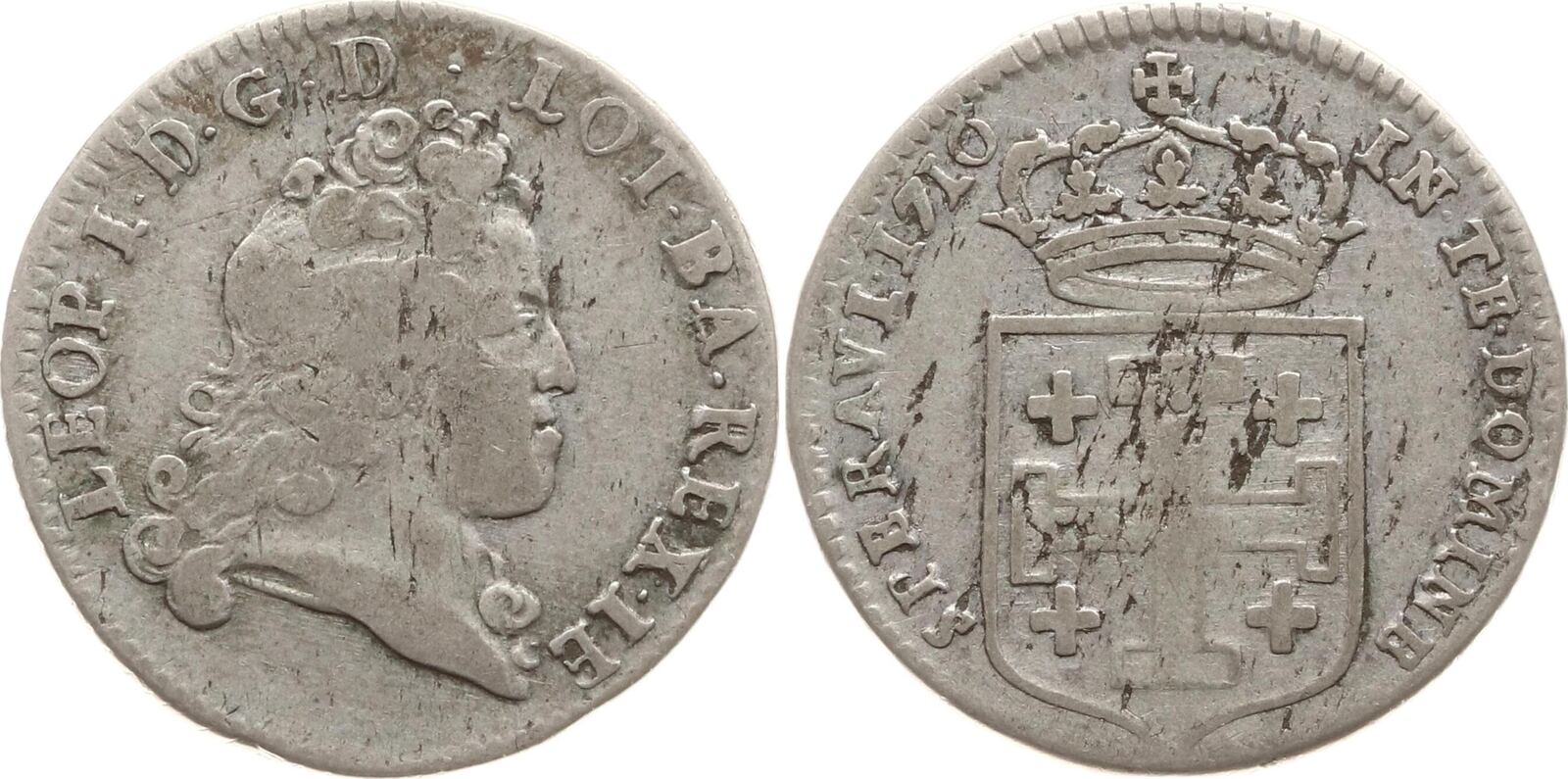 Lothringen, Herzogtum Teston 1716 Leopold I., 1690 - 1729, Nancy VF ...