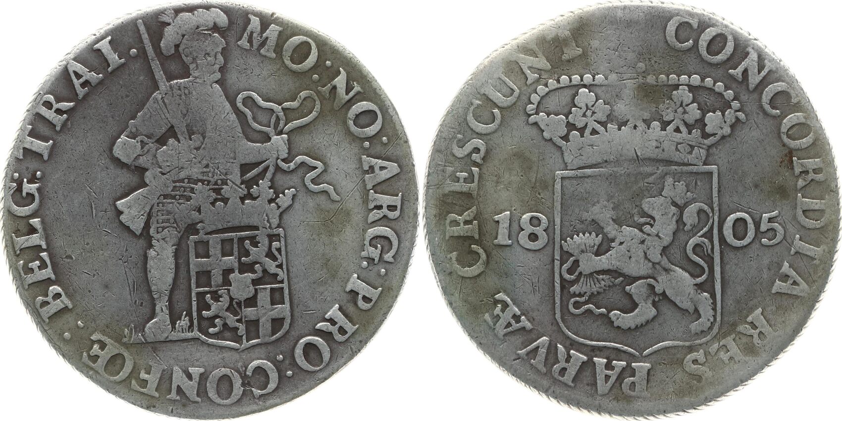 Niederlande, Utrecht Silver Ducat (Rijksdaalder) 1805 VF- | MA-Shops