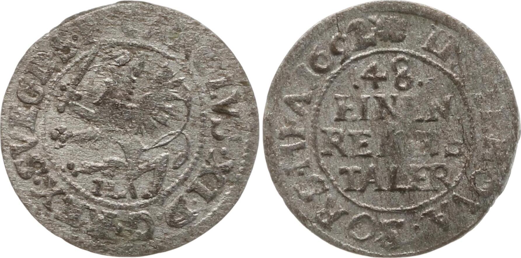 Herzogtum Pommern unter Schweden 1/48 Taler 1692 ILA Karl XI., 1660 ...