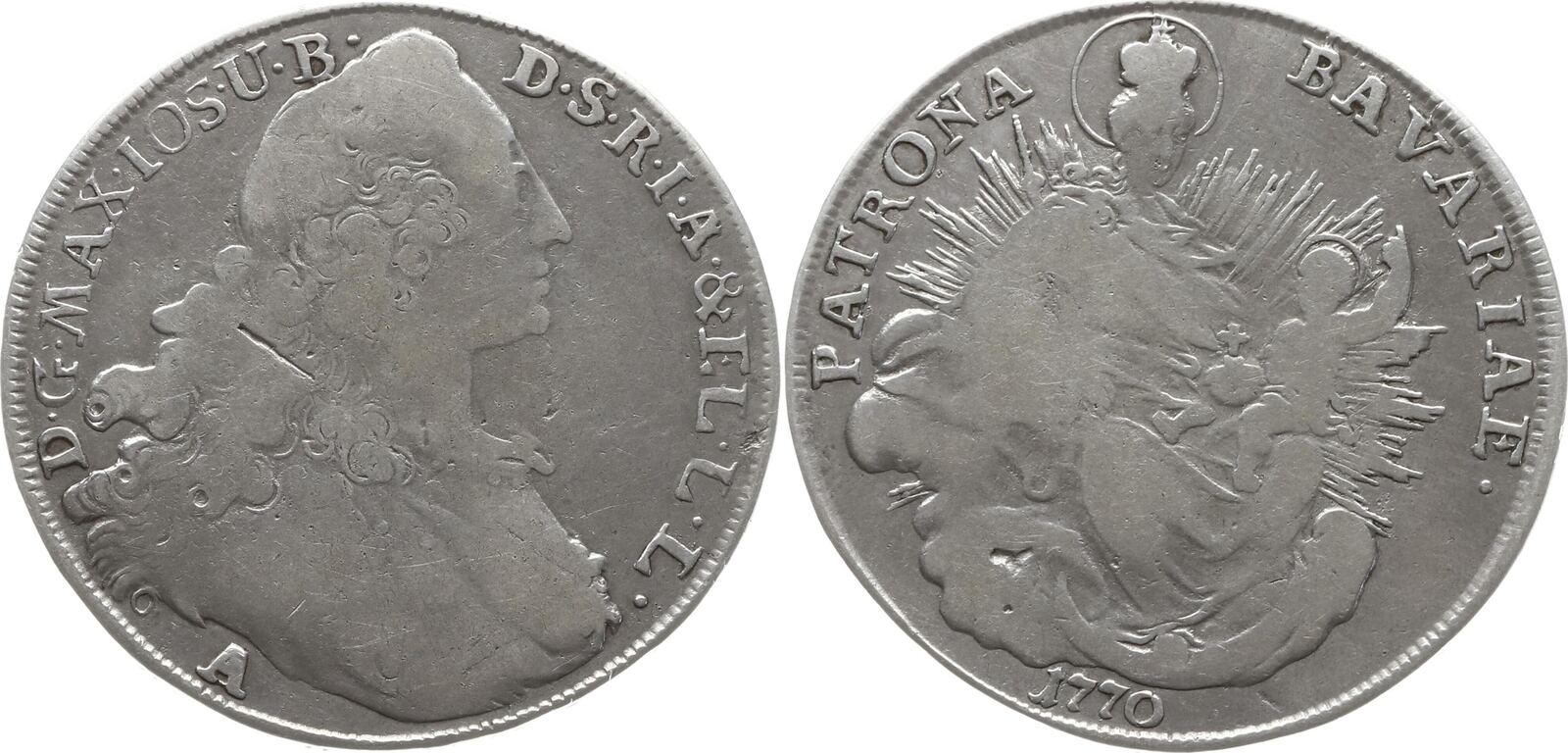 Bayern, Kurfürstentum Madonnentaler 1770 A Maximilian III. Joseph, 1745 ...