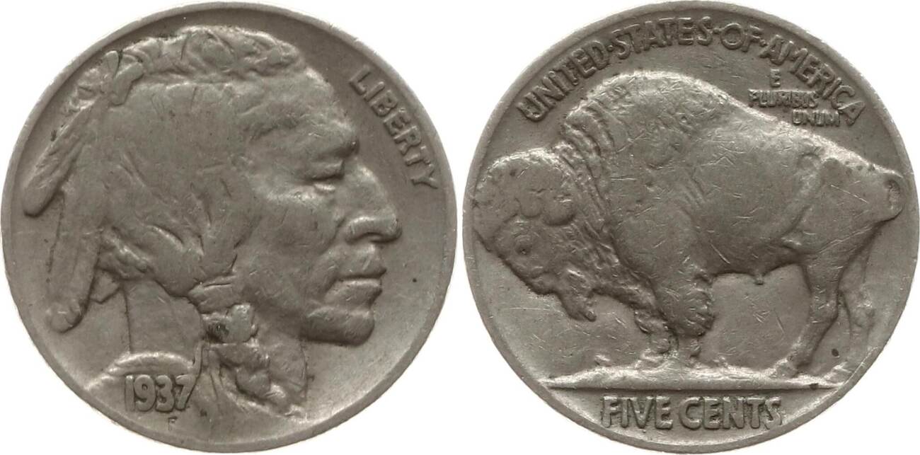 USA 5 Cents (Buffalo Nickel) 1937 VF | MA-Shops
