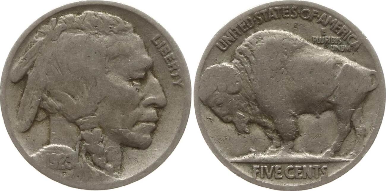 USA 5 Cents (Buffalo Nickel) 1923 VF- | MA-Shops
