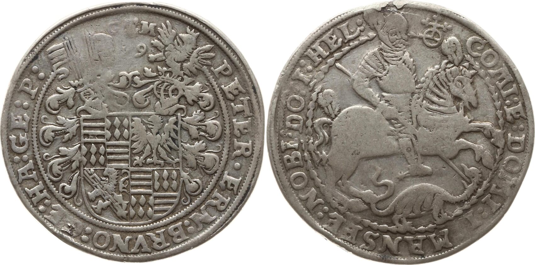 Mansfeld - vorderortische Linie zu Friedeburg Taler 1599 GM Peter Ernst ...