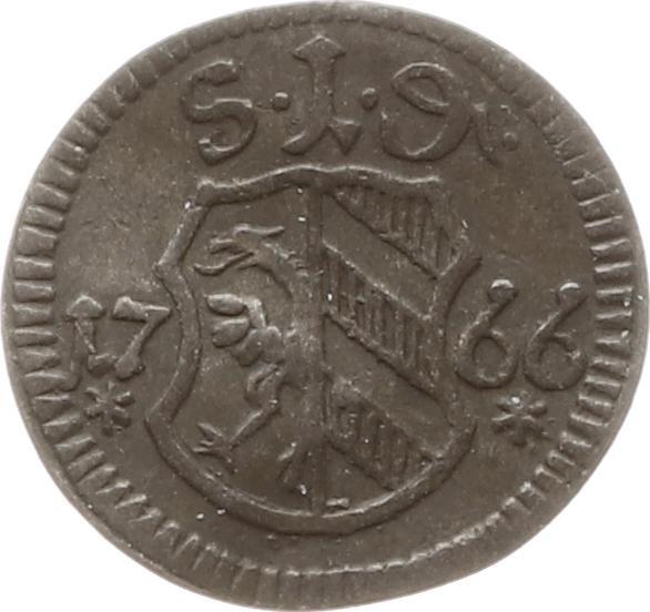 Nürnberg, Stadt Einseitiger Pfennig 1766 Sehr seltener Jahrgang VF+ mit ...