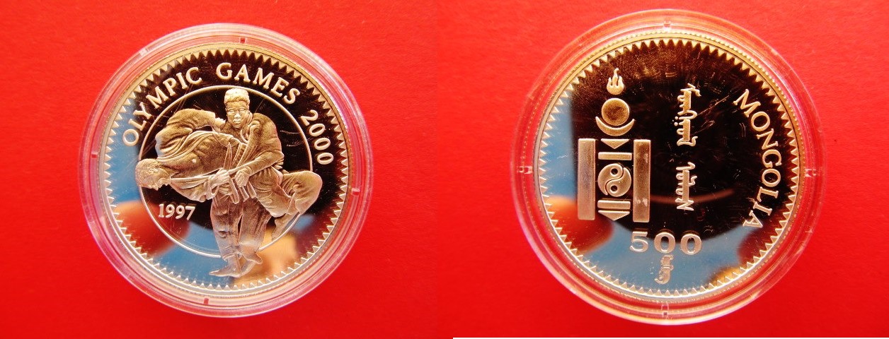 Mongolei 500 Tugrig 1997 Mongolia Olympic Summer Games 2000 Sydney 500 ...