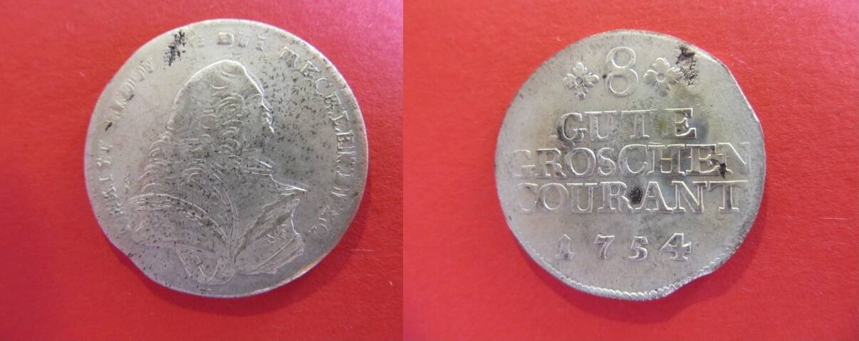Mecklenburg-Schwerin 8 Gute Groschen 1754 Christian Ludwig II. 1747 ...