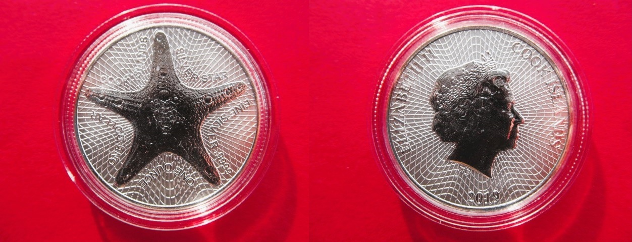 Cook-Inseln 1 Dollar 2019 Cook Islands Starfish - 1 oz silver coin ...