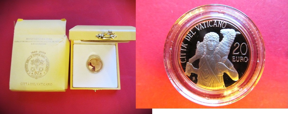 Vatikan / Vatican / Vaticano 2009 20 Euro coin Vatican - GOLD - Proof ...