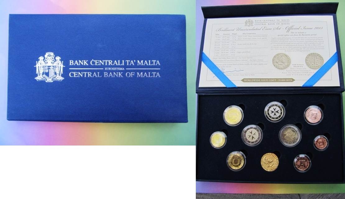 Malta Euro KMS Official Euro Set Issue 2013 BU (MS65-70) | MA-Shops