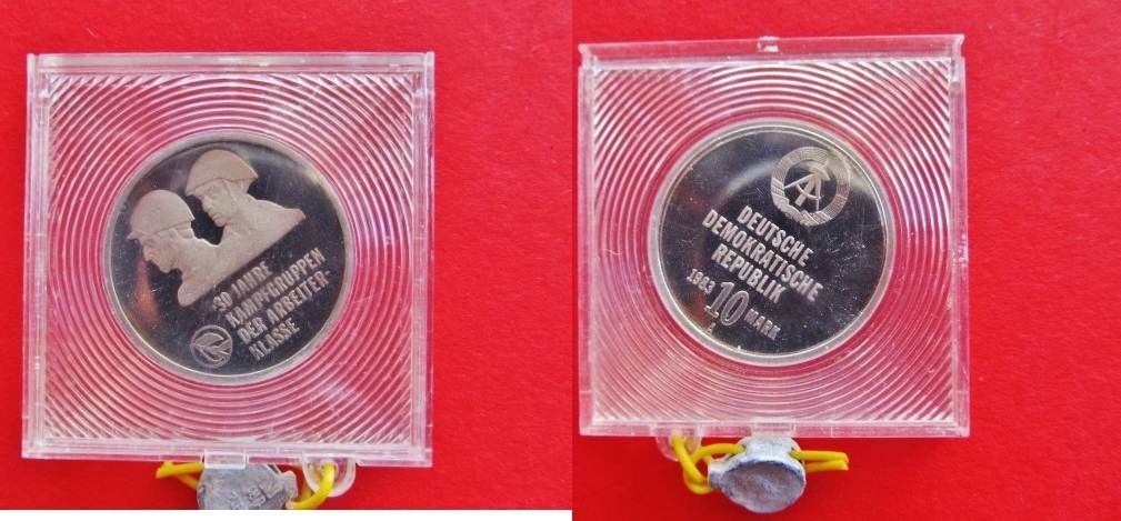 DDR Deutschland 10 Mark 1983 GDR Proof coin Proof ORIGINAL VERPLOMBT ...
