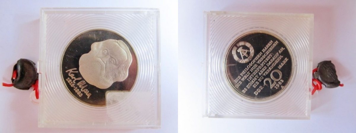 DDR 20 Mark 1983 Karl Marx 1818-1883 Deutsche Demokratische Republik, J ...