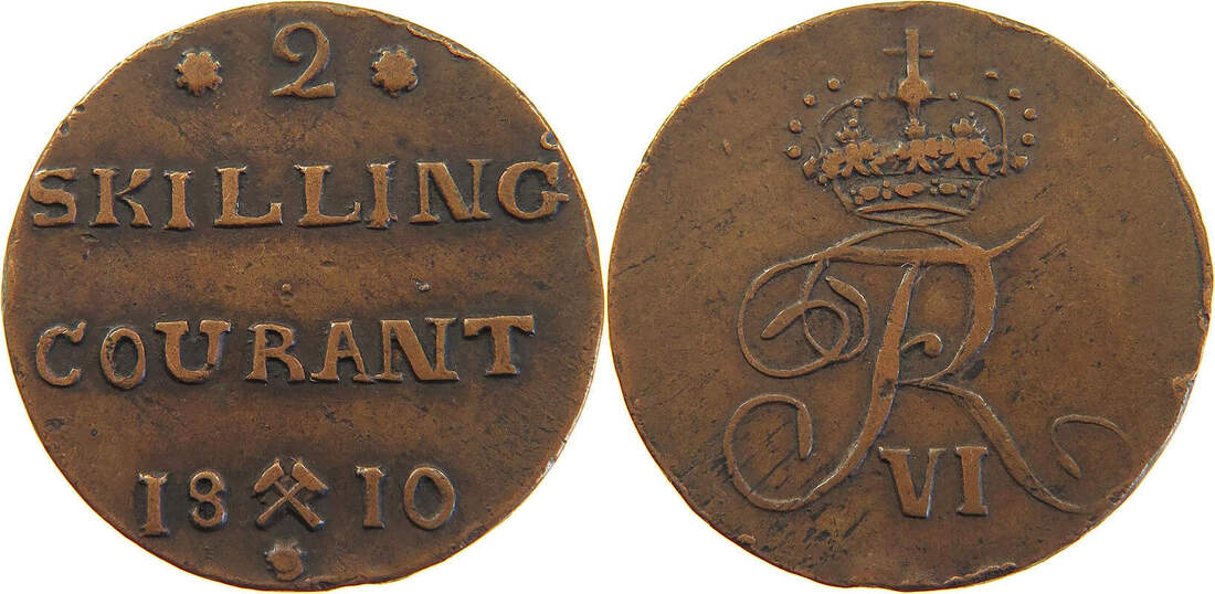 NORWAY 2 SKILLING 1810 Frederik VI. 1808-1839. VF | MA-Shops
