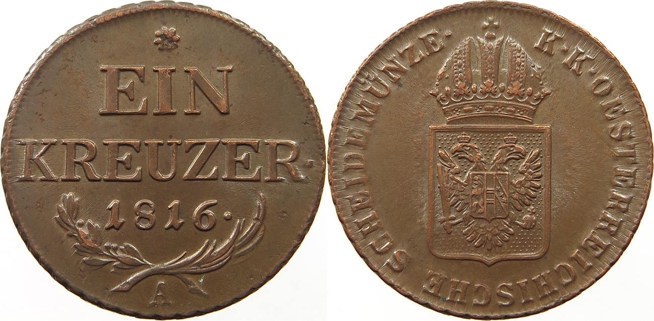 Haus Habsburg 3 Kreuzer 1816 A Franz II./I. (1792-1835) aEF | MA-Shops