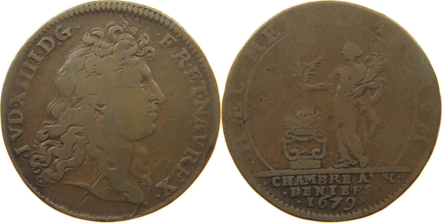 FRANCE Louis XIV. (1643–1715) JETON 1679 CHAMBRE AUX DENIERS S | MA-Shops