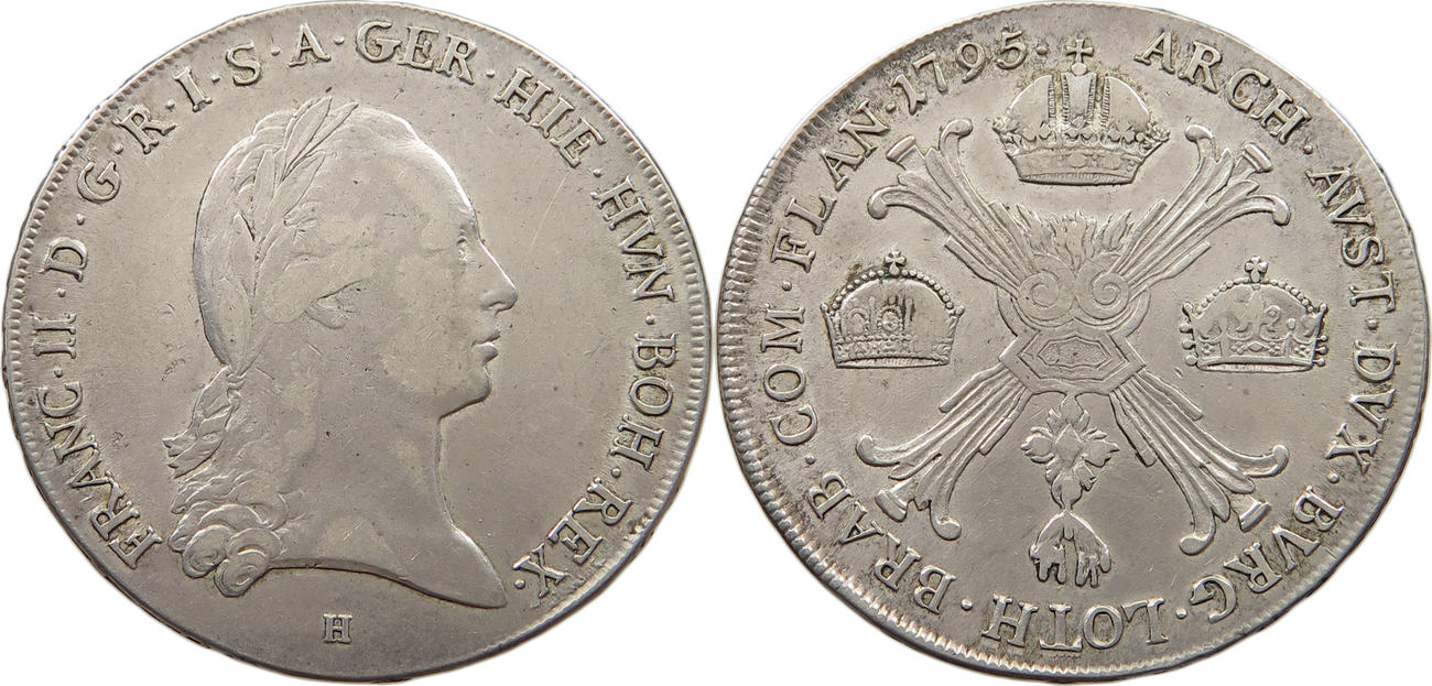 Haus Habsburg Kronentaler 1795 H Franz II. (I.) 1792-1835. VF | MA-Shops